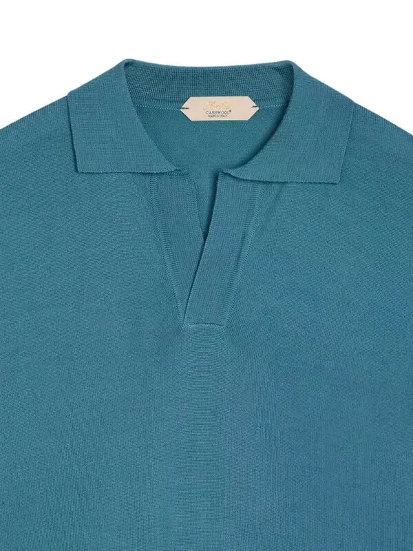 AURELIEN V-neck Polo Shirt - Blue