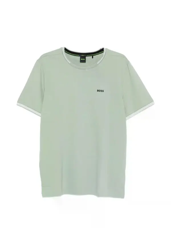 BOSS Short-sleeved Ribbed T-shirt - Green