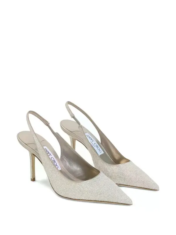 JIMMY CHOO Glitter Slingback Pumps - Neutrals