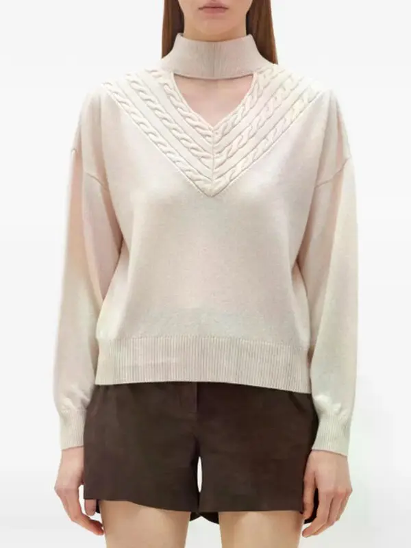 BLUGIRL Cable-knit High-neck Sweater