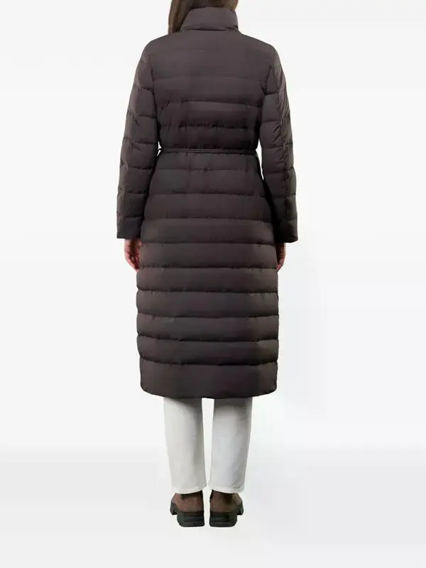MOORER Raely Double-breasted Belted Coat - Brown
