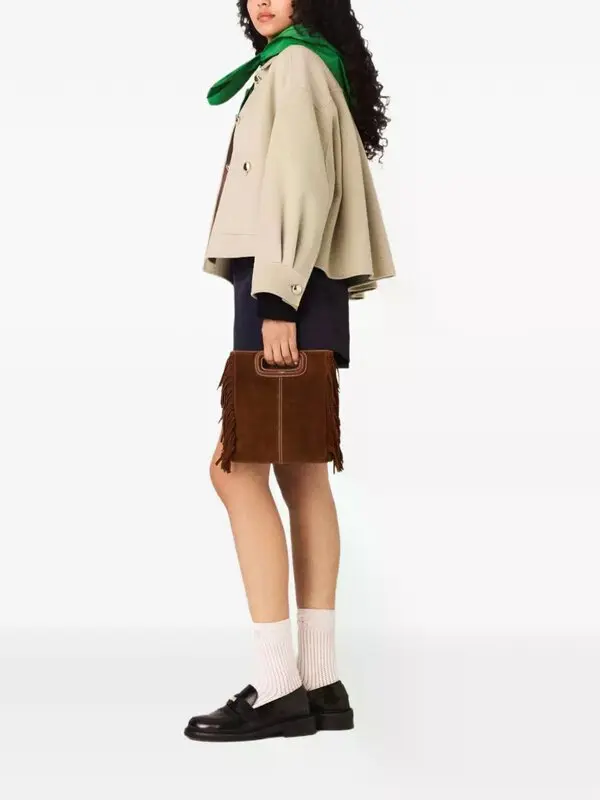 Maje Pleated-back Button Jacket - Neutrals