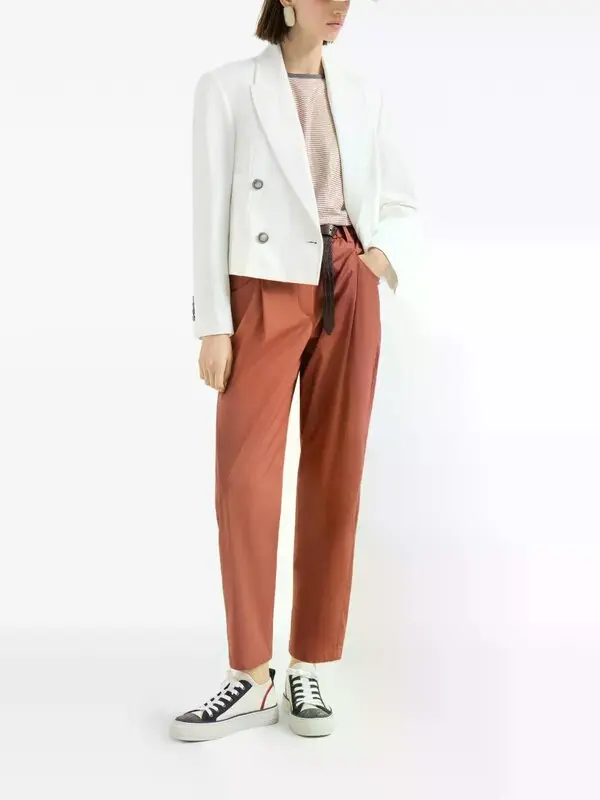 Brunello Cucinelli Five-pocket Trousers With Monili Decoration - Orange