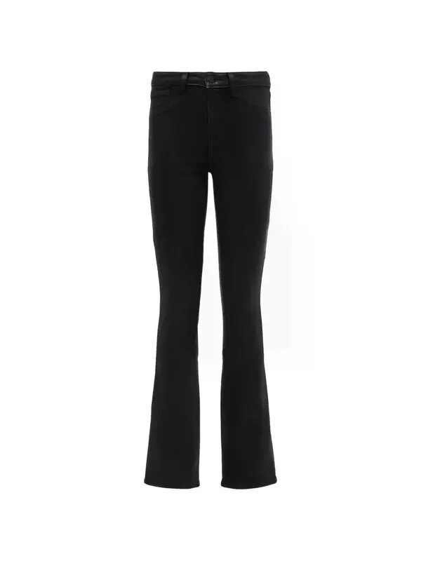 L'Agence Selma Coated Bootcut Jeans - Black