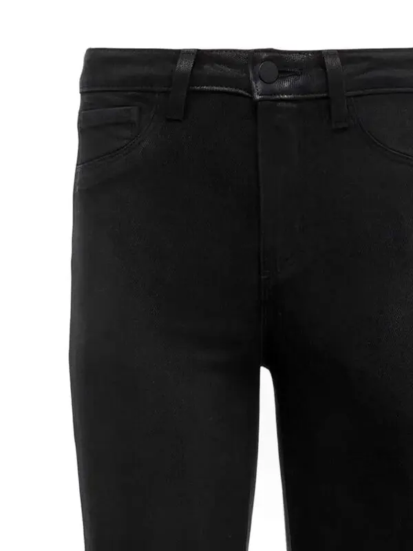 L'Agence Selma Coated Bootcut Jeans - Black