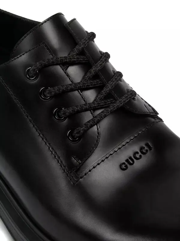 black gucci dress shoes GUCCI Size 9.5 Black Double Monk Strap Lace-Up Shoes  Sui Generis Designer  Consignment