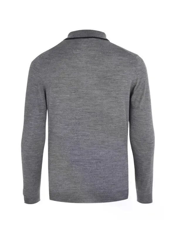 GRAN SASSO Tennis Zipped Long-sleeve Polo Shirt