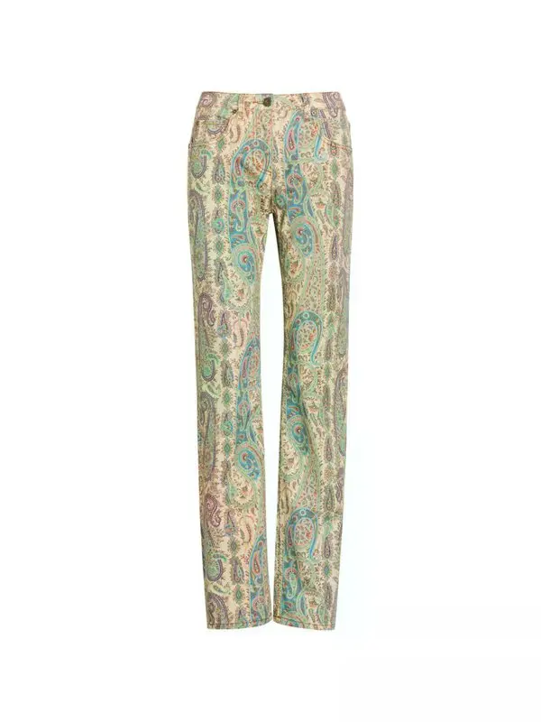 Etro Paisley-print Straight-leg Jeans