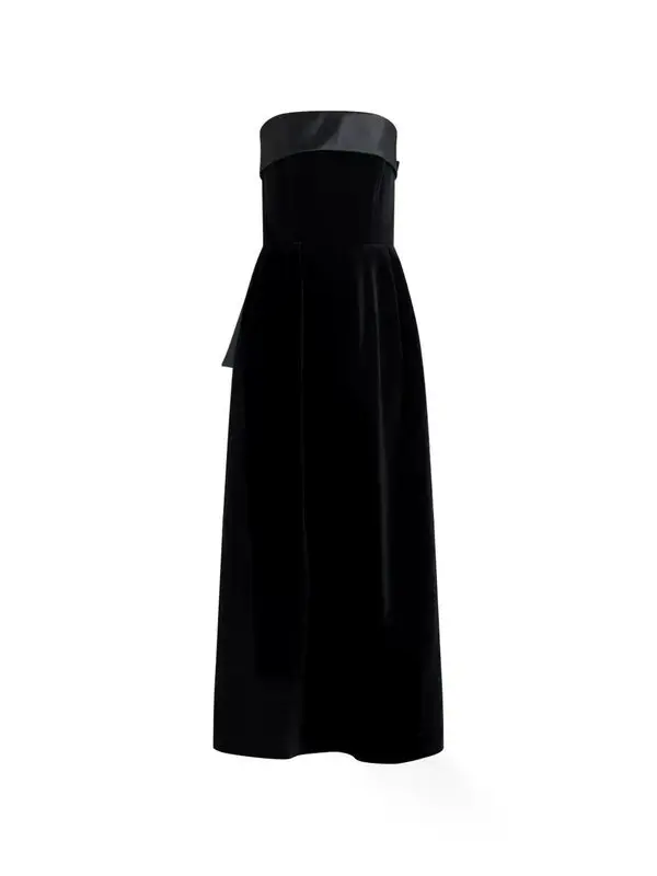 Dice Kayek Strapless Ankle-length Dress With Bow Detail