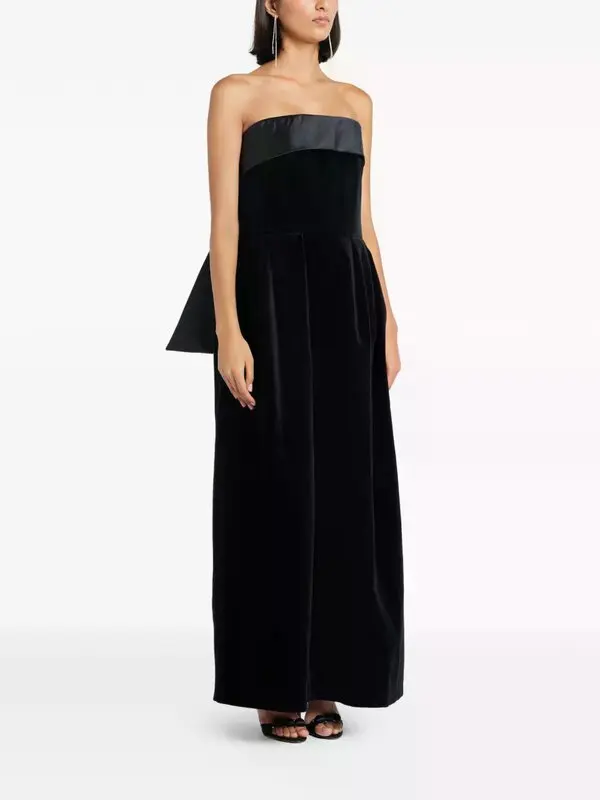 Dice Kayek Strapless Ankle-length Dress With Bow Detail