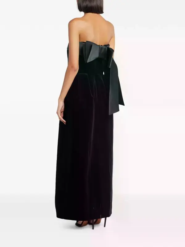 Dice Kayek Strapless Ankle-length Dress With Bow Detail