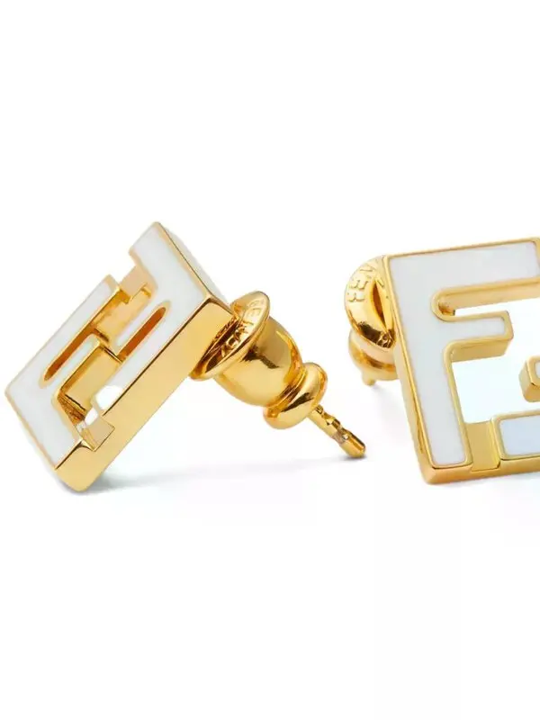 Fendi Ff Motif Stud Earrings