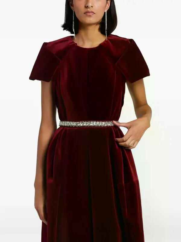 Dice Kayek Embellished Belted Dress