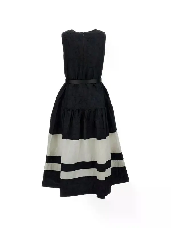 Mantū Belted Sleeveless Dress - Black
