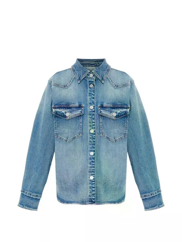 GESTUZ Buttoned Pocketed Denim Jacket