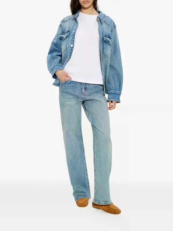 GESTUZ Buttoned Pocketed Denim Jacket