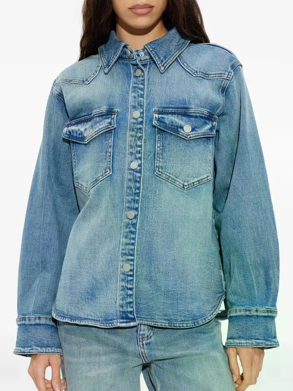 GESTUZ Buttoned Pocketed Denim Jacket