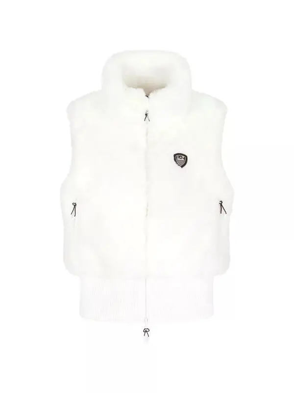 Emporio Armani Logo-detail Gilet Coat - White
