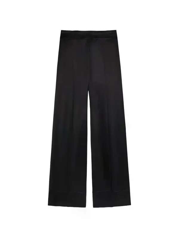 JOSEPH Dijon Palazzo Pants With Back Slit Pockets