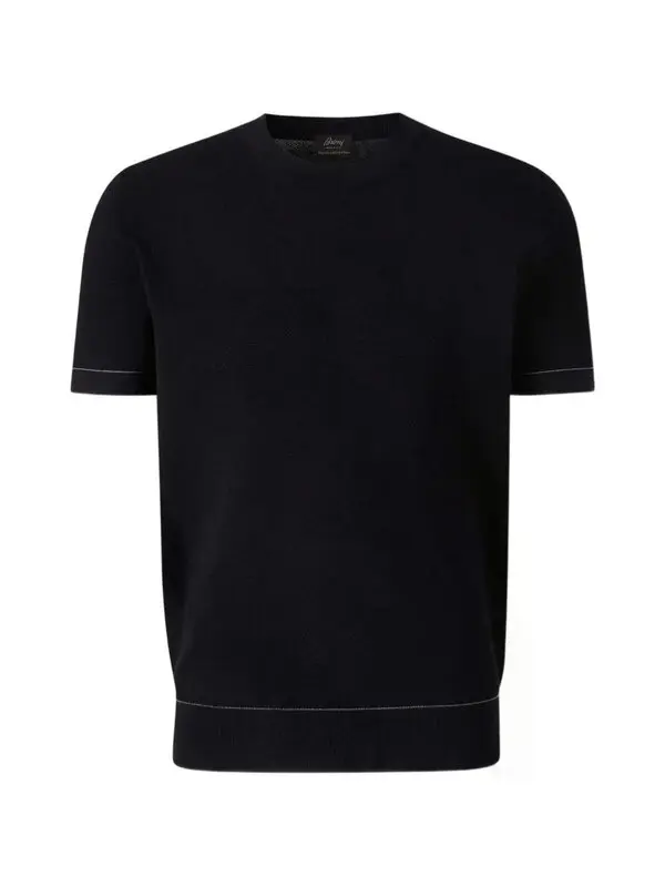 Brioni Crew-neck Short-sleeve T-shirt - Black