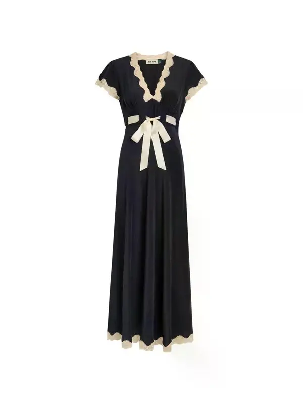 Rixo Marlice Lace Bow-detail Midi Dress