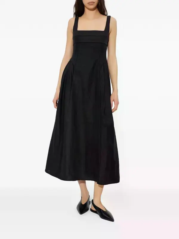 Cult Gaia Buckle Square-neck Midi Dress