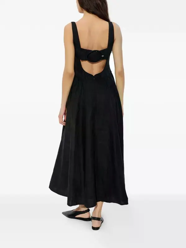 Cult Gaia Buckle Square-neck Midi Dress
