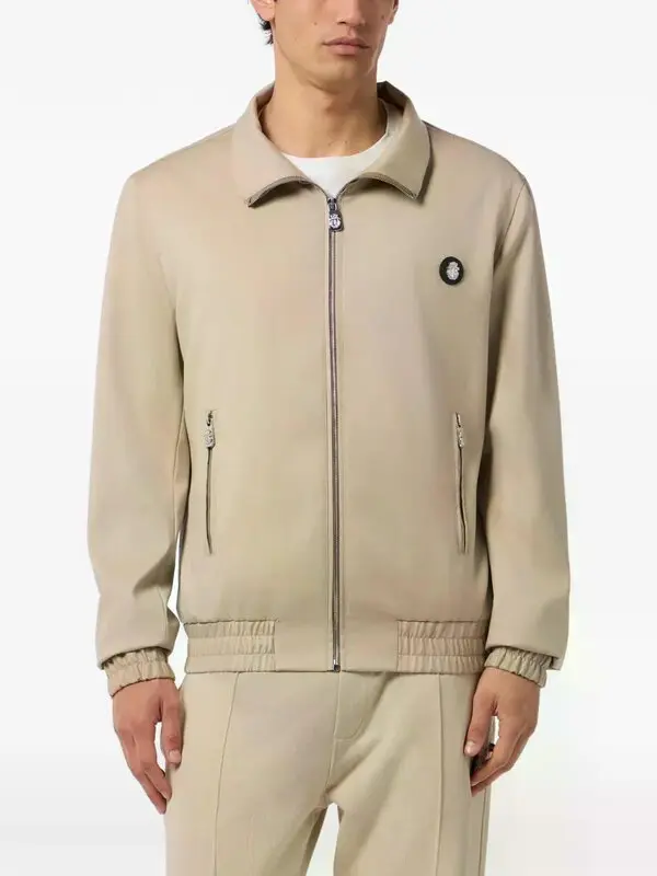 BILLIONAIRE Wool Zip-up Tracksuit Jacket - Neutrals