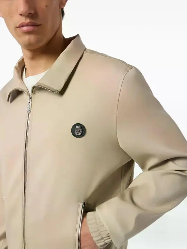 BILLIONAIRE Wool Zip-up Tracksuit Jacket - Neutrals