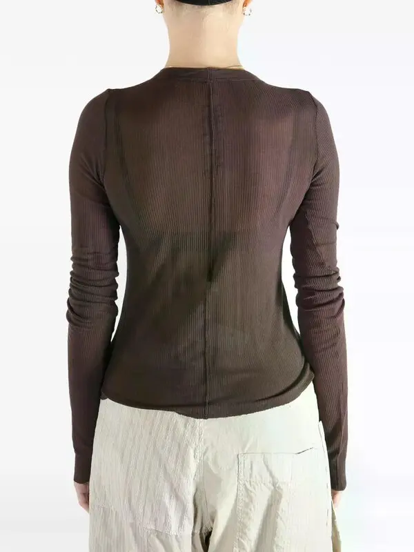 Rick Owens Ribbed Long-sleeved Top