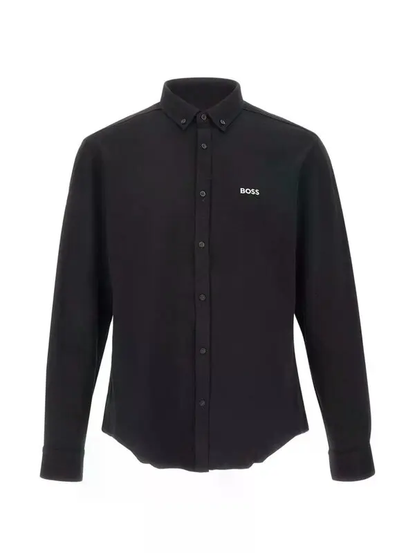 BOSS Logo Button-down Shirt - Black