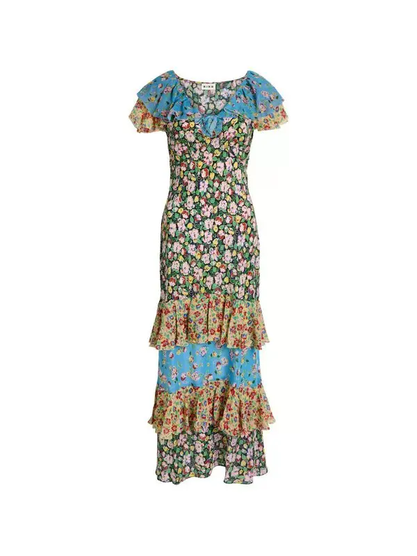 Rixo Benoite Floral-print Midi Dress