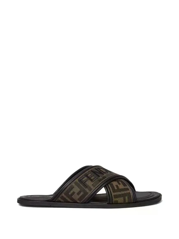Fendi Crossover Logo-detail Flat Sandals