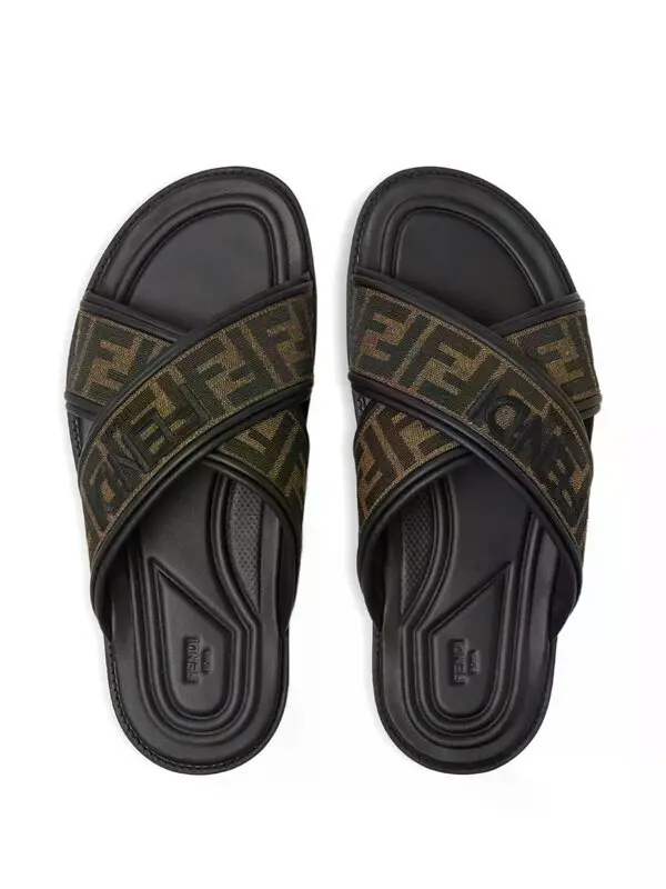 Fendi Crossover Logo-detail Flat Sandals