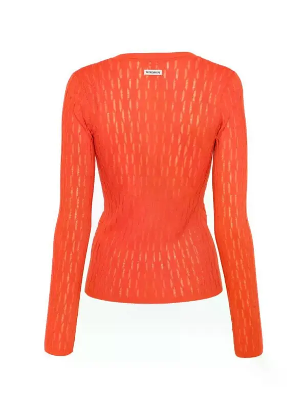 Patrizia Pepe V-neck Long-sleeve Sweater - Orange