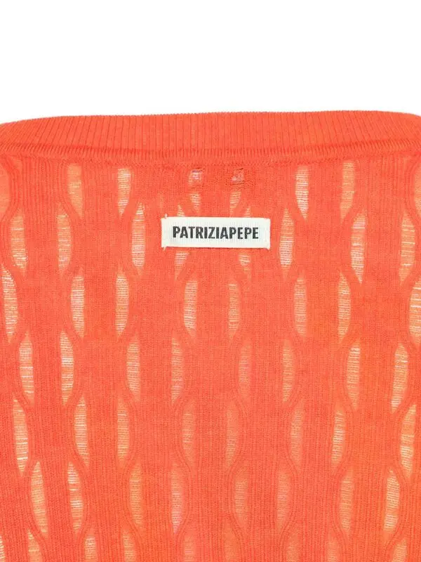 Patrizia Pepe V-neck Long-sleeve Sweater - Orange