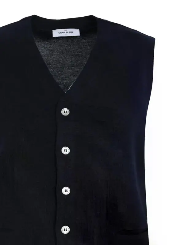 GRAN SASSO V-neck Button Vest