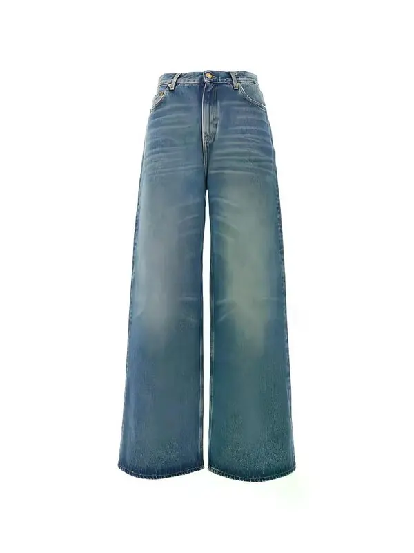 GOLDEN GOOSE Boyfriend Jeans In Stone-washed Denim - Blue