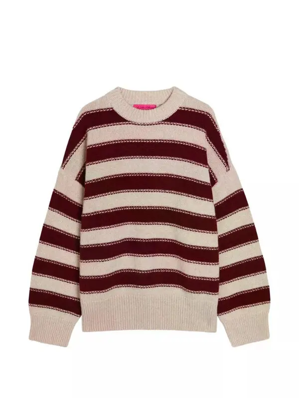 THE ELDER STATESMAN Striped Crewneck Sweater