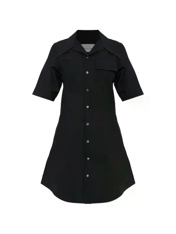 Ami Button Short-sleeve Dress