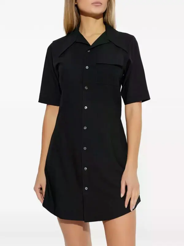 Ami Button Short-sleeve Dress