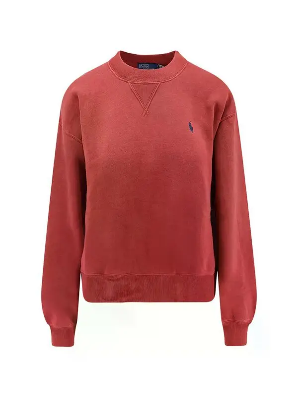 Polo Ralph Lauren Embroidered Logo Crew-neck Sweatshirt - Red