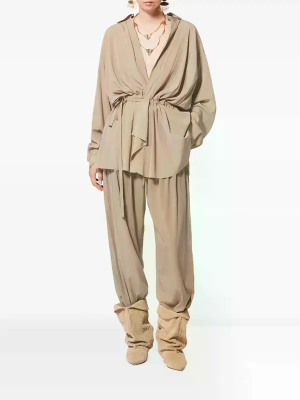 Isabel Marant Étoile Inaya Pleated Wide-leg Trousers - Neutrals