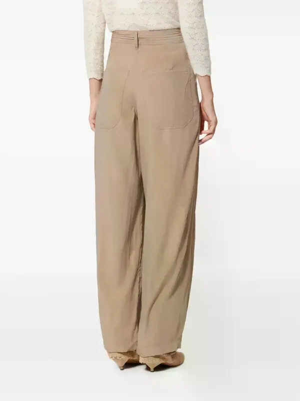 Isabel Marant Étoile Inaya Pleated Wide-leg Trousers - Neutrals