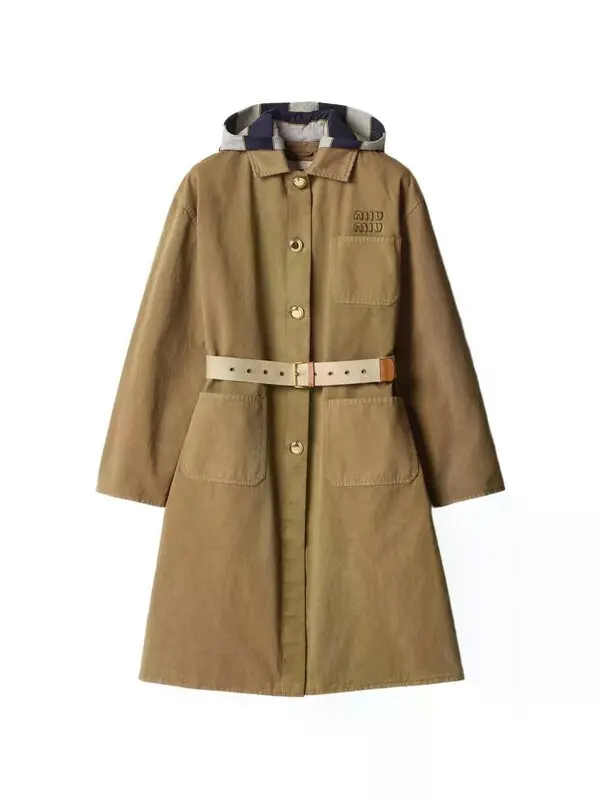 Miu Miu Patch-pocket Embroidered Coat