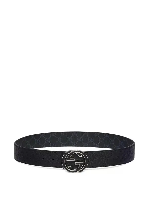 Gucci Interlocking G-buckle Reversible Belt - Black