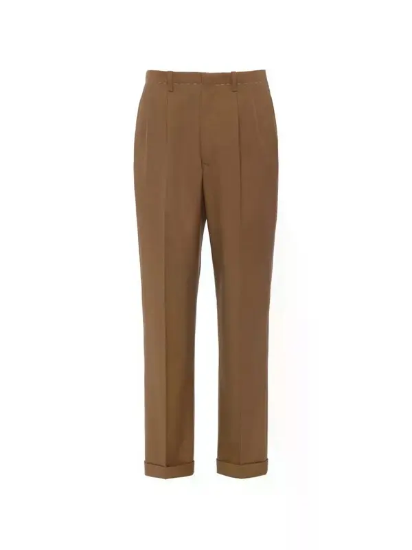 MAISON MARGIELA Pleat Cuffed Trousers - Brown