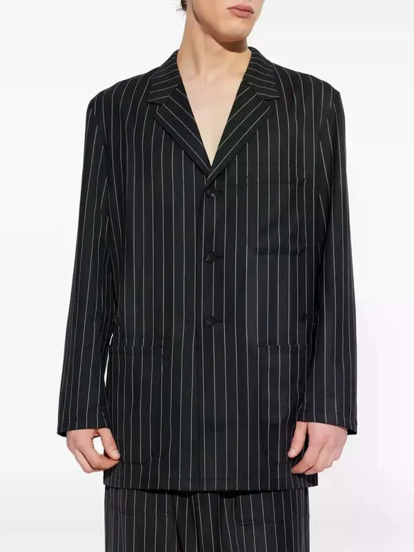 Y3 Striped Buttoned Jacket