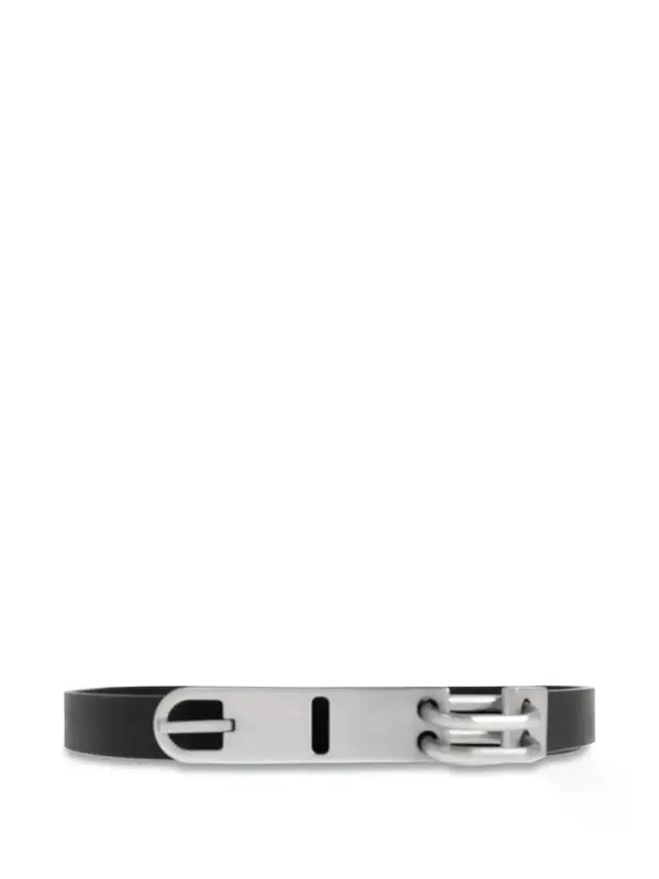 Rick Owens Leather Buckle Belt - Black