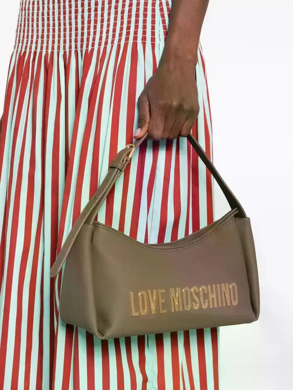 Moschino Logo-lettering Shoulder Bag - Brown